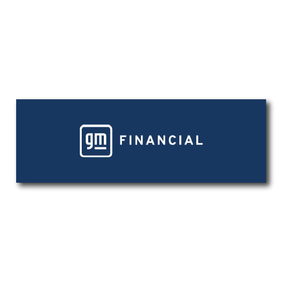GM Financial Branding 11x3.5 Decal 2025 – Flywheel Brands