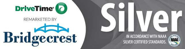 DriveTime Remarketed by Bridgecrest NAAA Silver Decal – Flywheel Brands